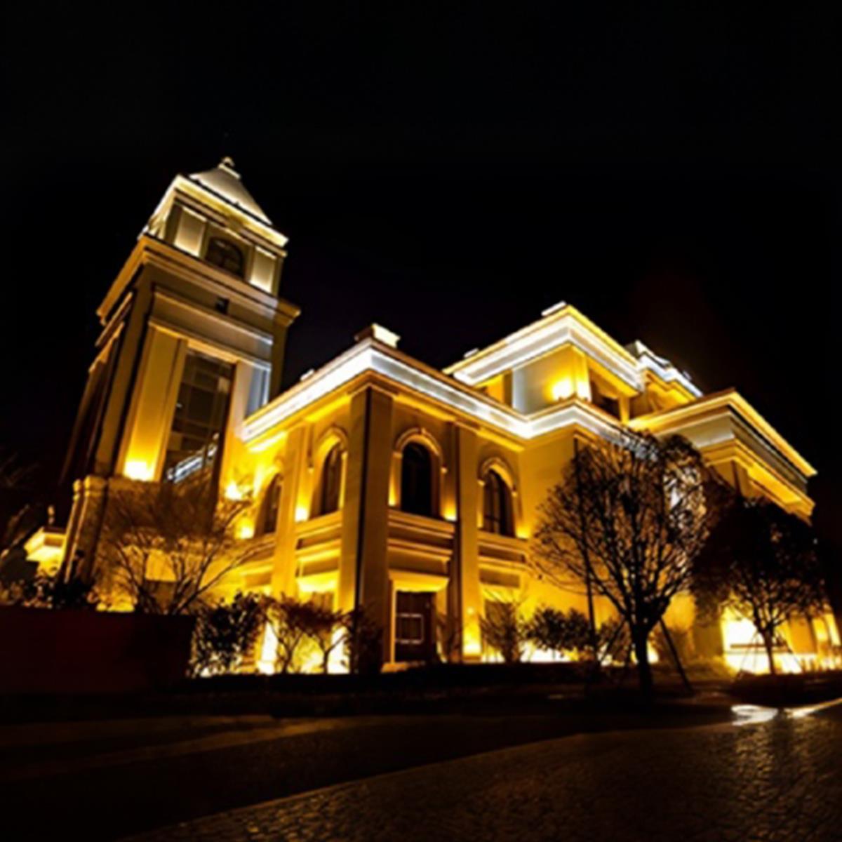 Round Waterproof Outdoor LED Spot Tree Lights Building Exterior Light ...