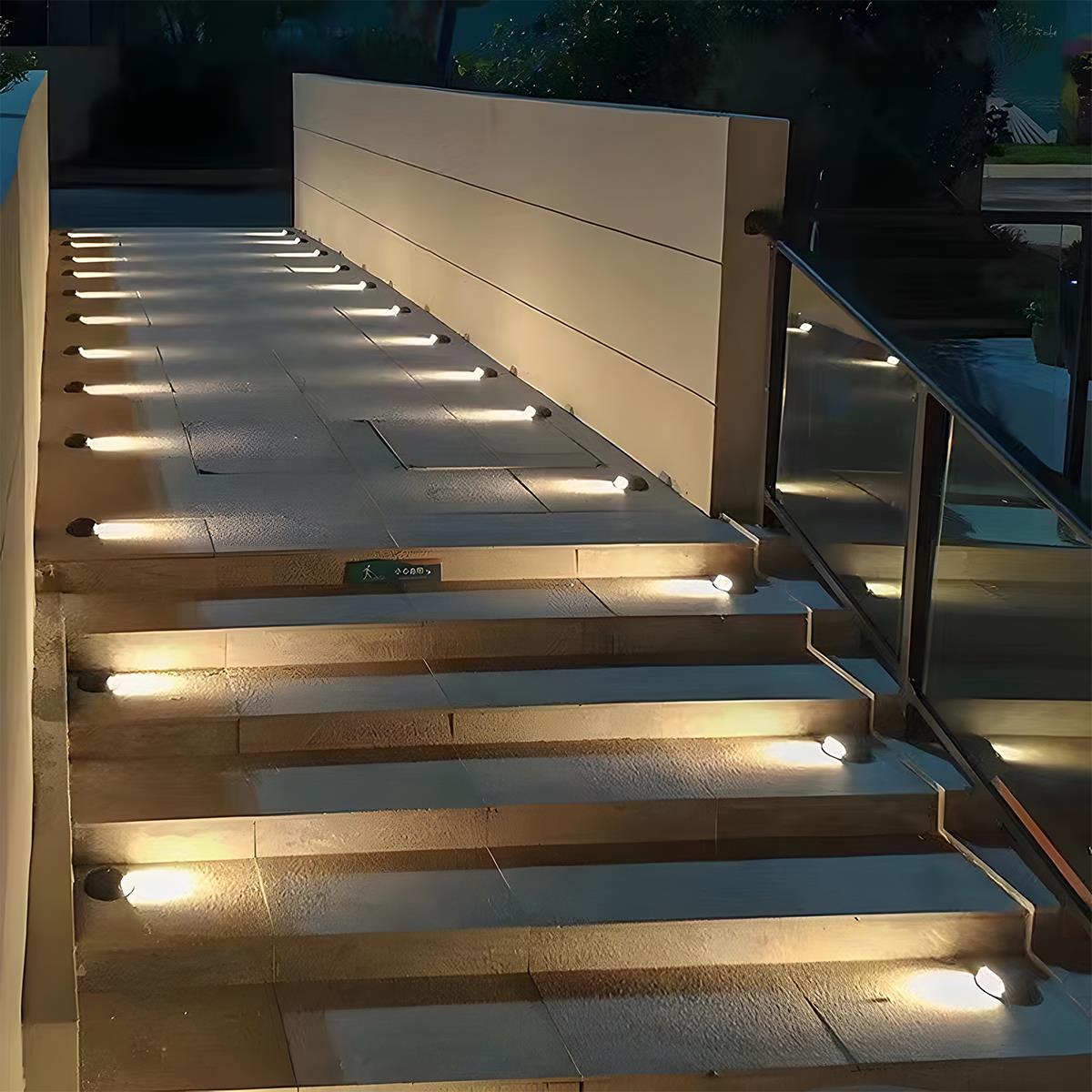 Solar Deck Stair Waterproof LED Fence Lights LED Outdoor Step Lights ...