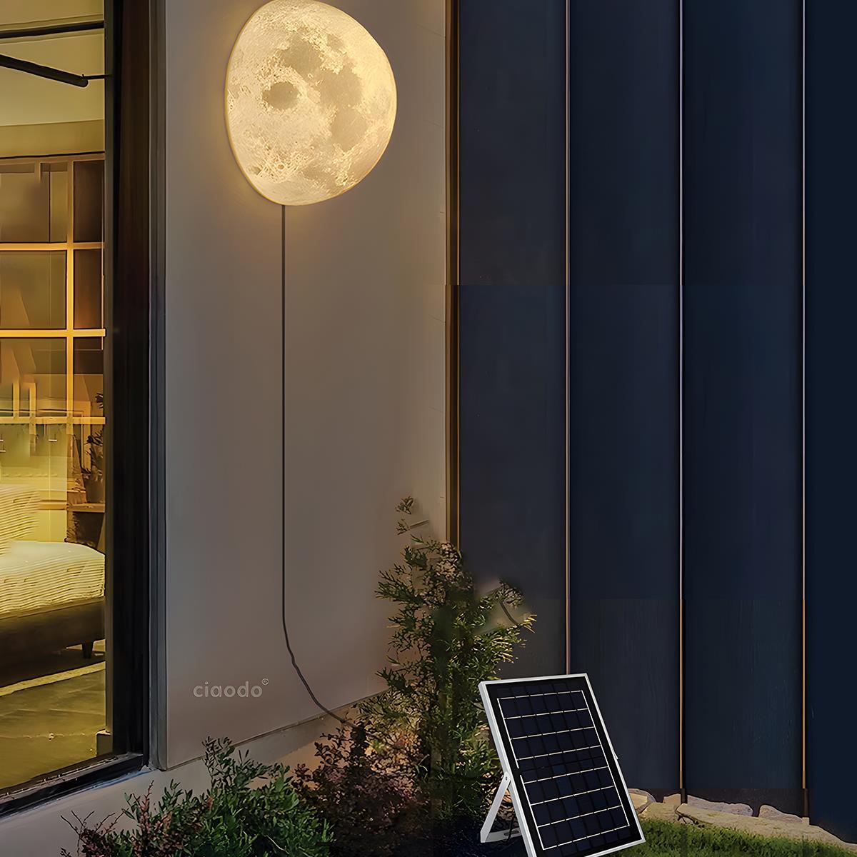 Solar Hemisphere Half Moon Wall Sconce Lighting Waterproof Outdoor ...