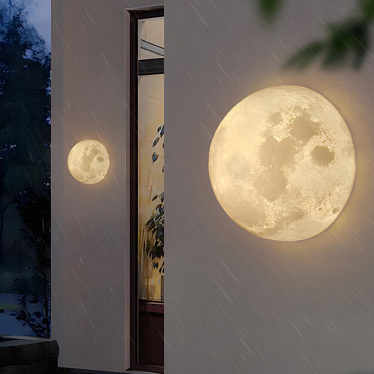 Solar Hemisphere Half Moon Wall Sconce Lighting Waterproof Outdoor ...