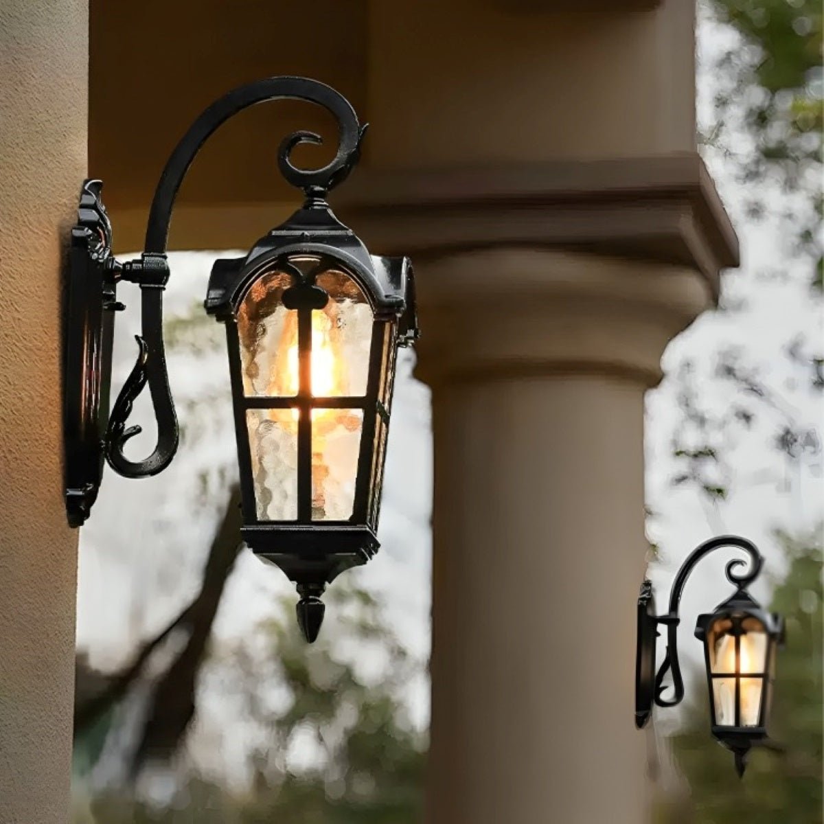 Solar Rustic Ancient Rome Cross Waterproof Outdoor LED Porch Wall Lamp ...