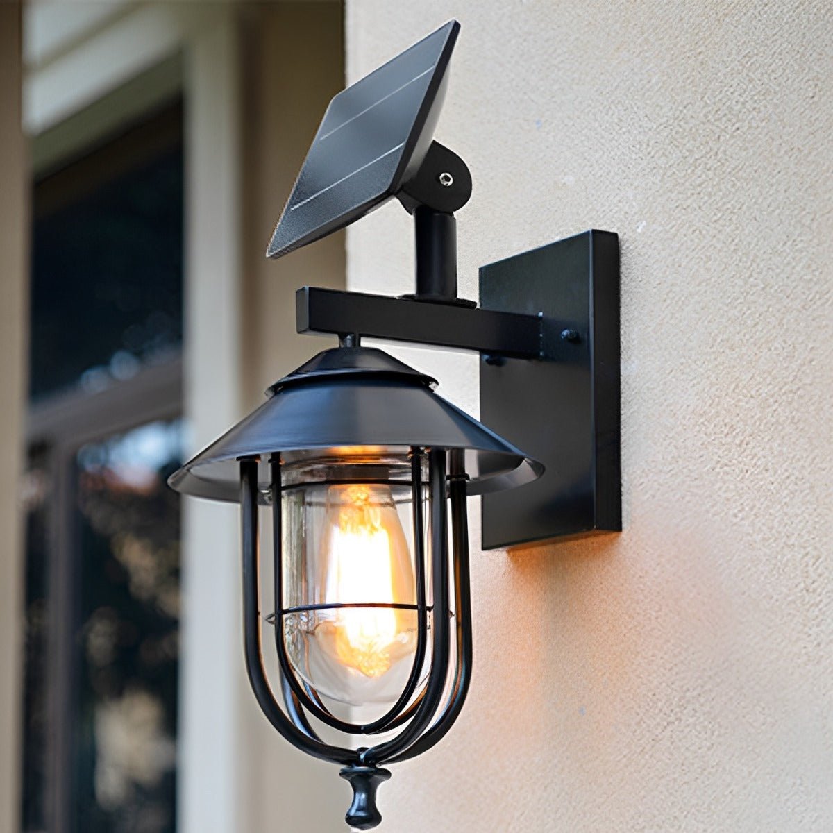 Solar Rustic Birdcage Waterproof Outdoor LED Porch Wall Light Wall ...