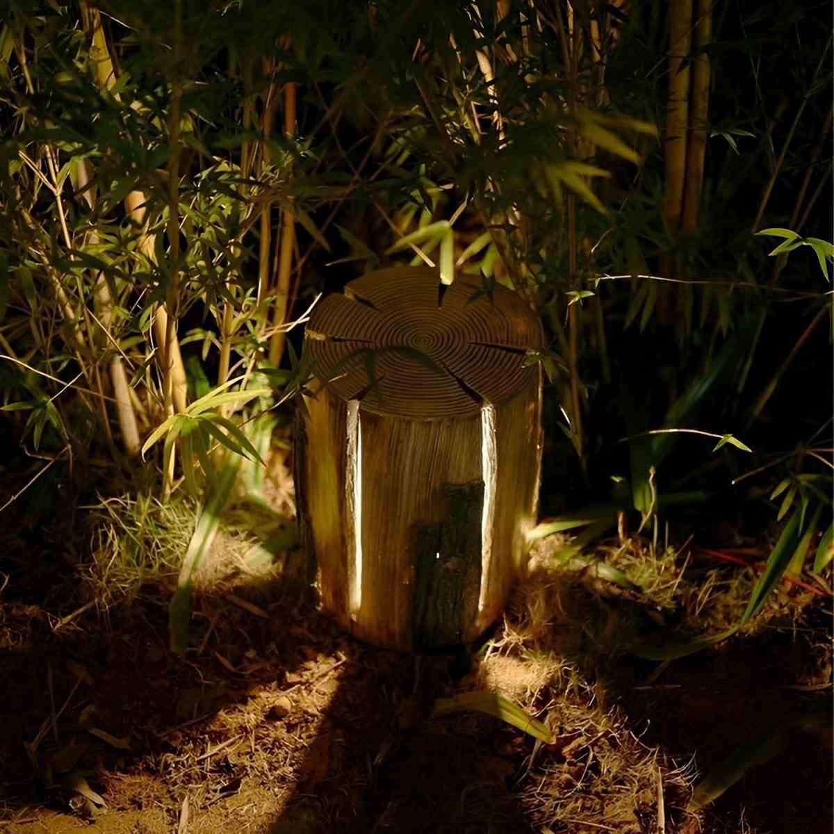 Solar Waterproof Artificial Tree Stump LED Outdoor Landscape Lighting ...