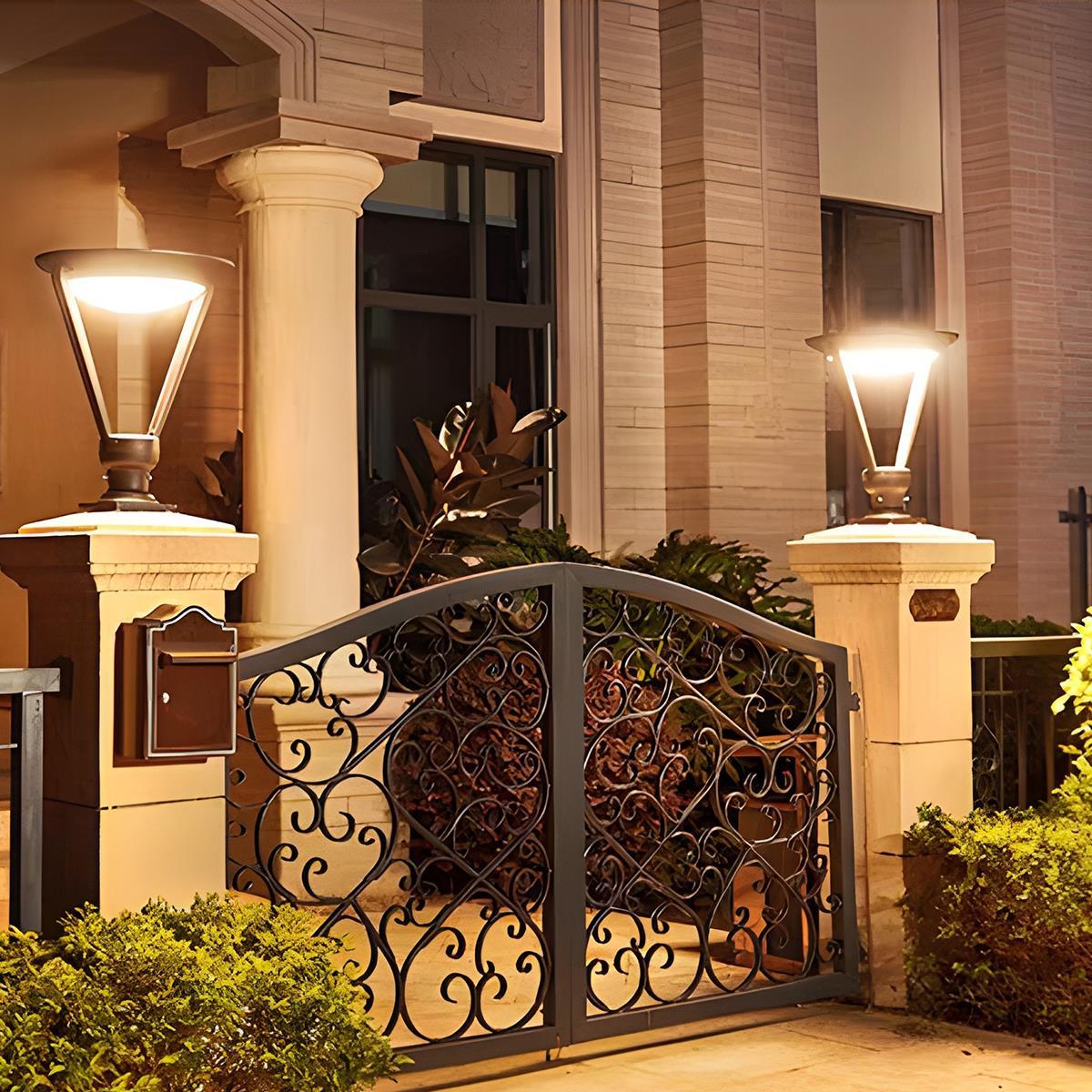 Modern Hourglass LED Post Cap & Pillar Lights – Waterproof Outdoor ...