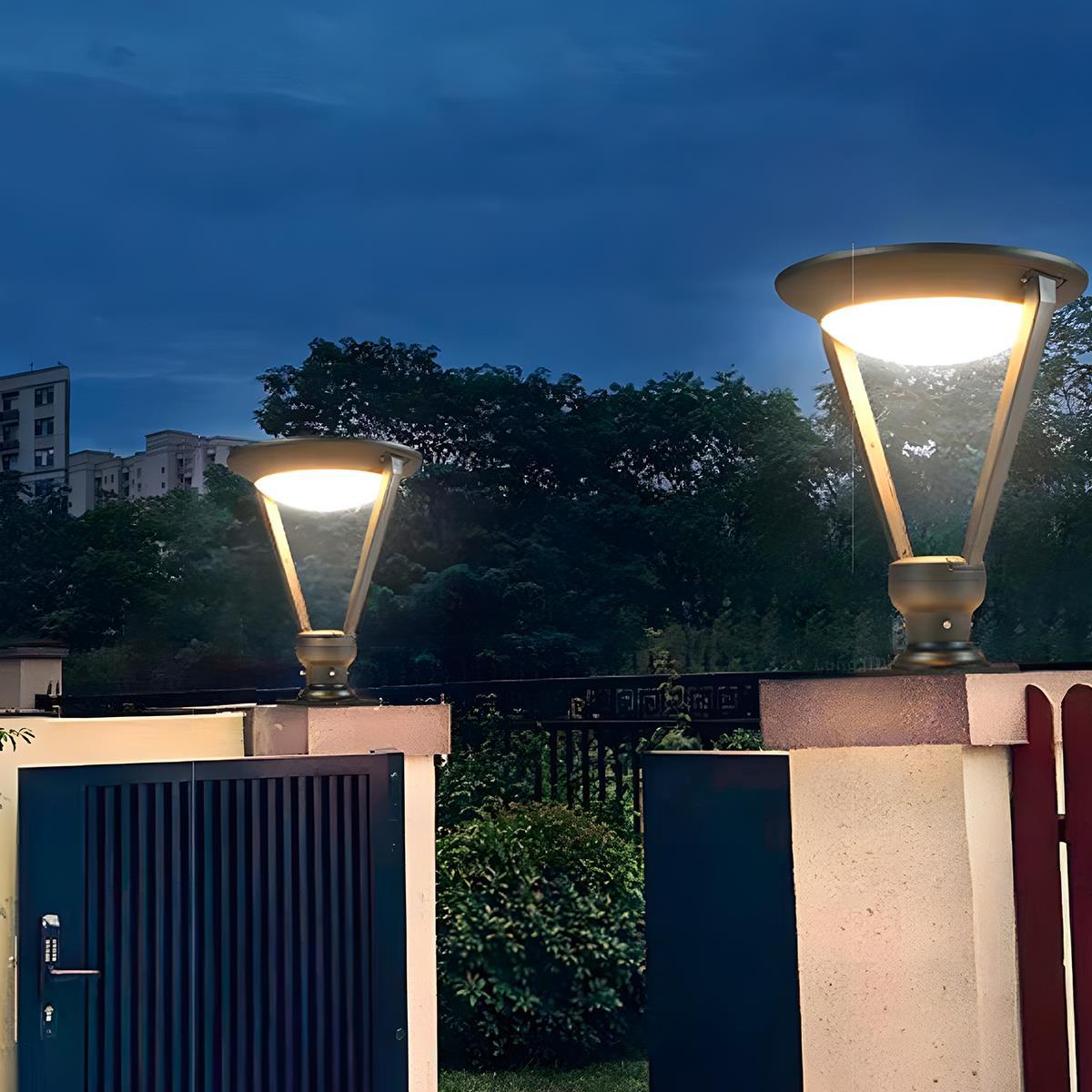 Modern Hourglass LED Post Cap & Pillar Lights – Waterproof Outdoor ...