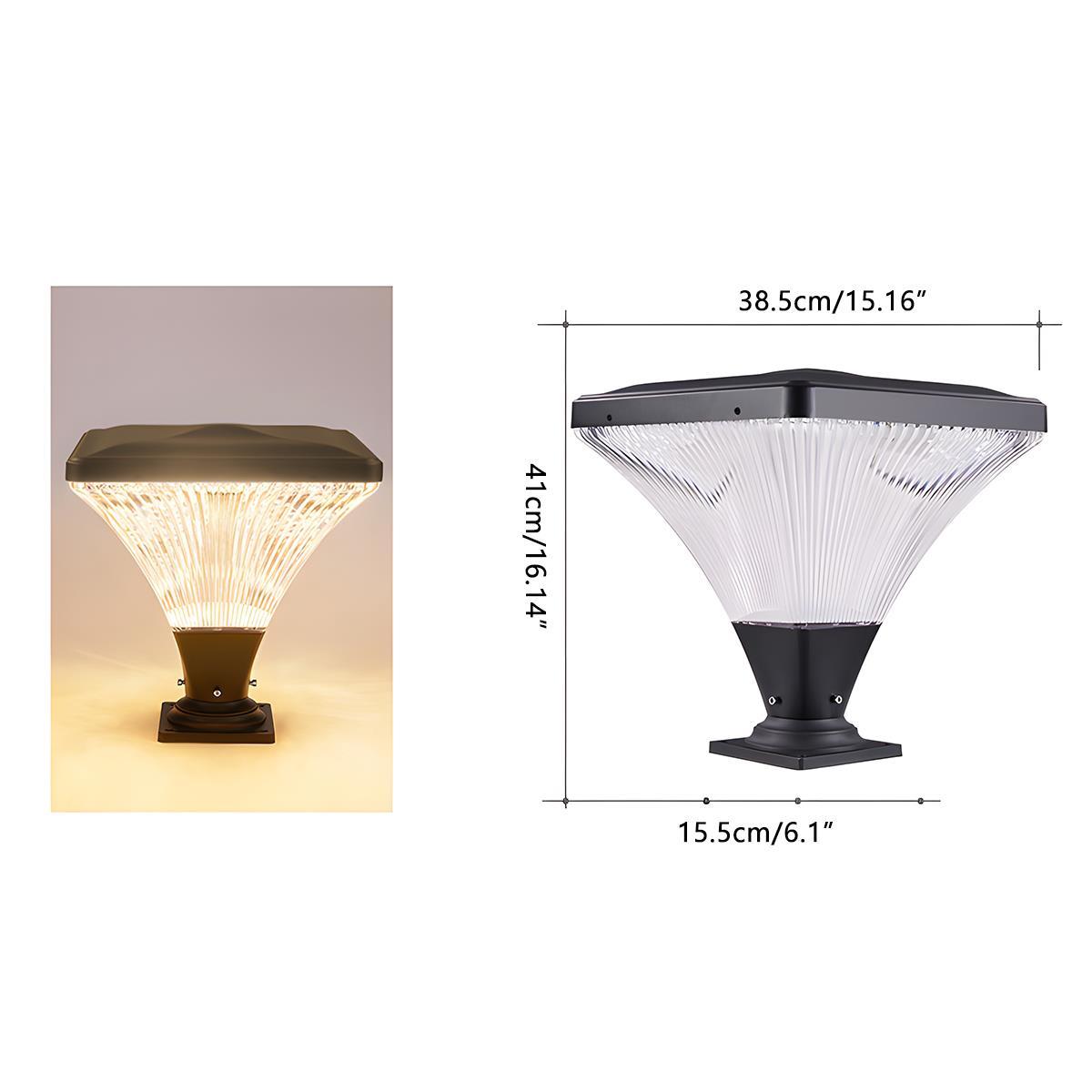 Modern Hourglass LED Post Cap & Pillar Lights – Waterproof Outdoor ...