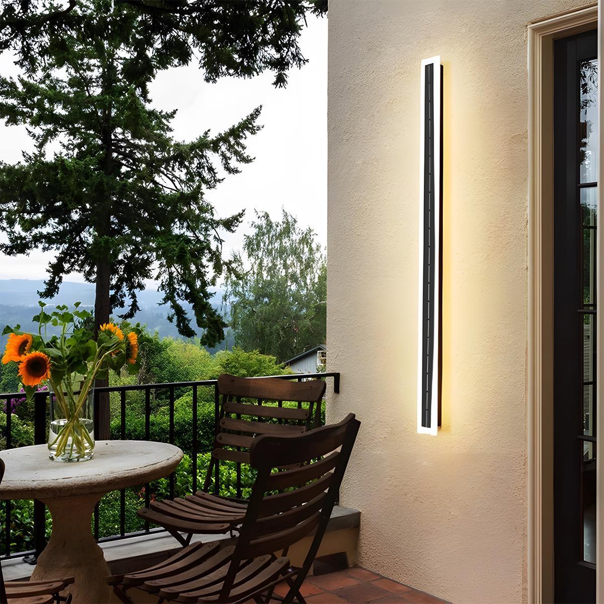 Solar Waterproof Outdoor LED Strip Porch Light Exterior Wall Scone ...