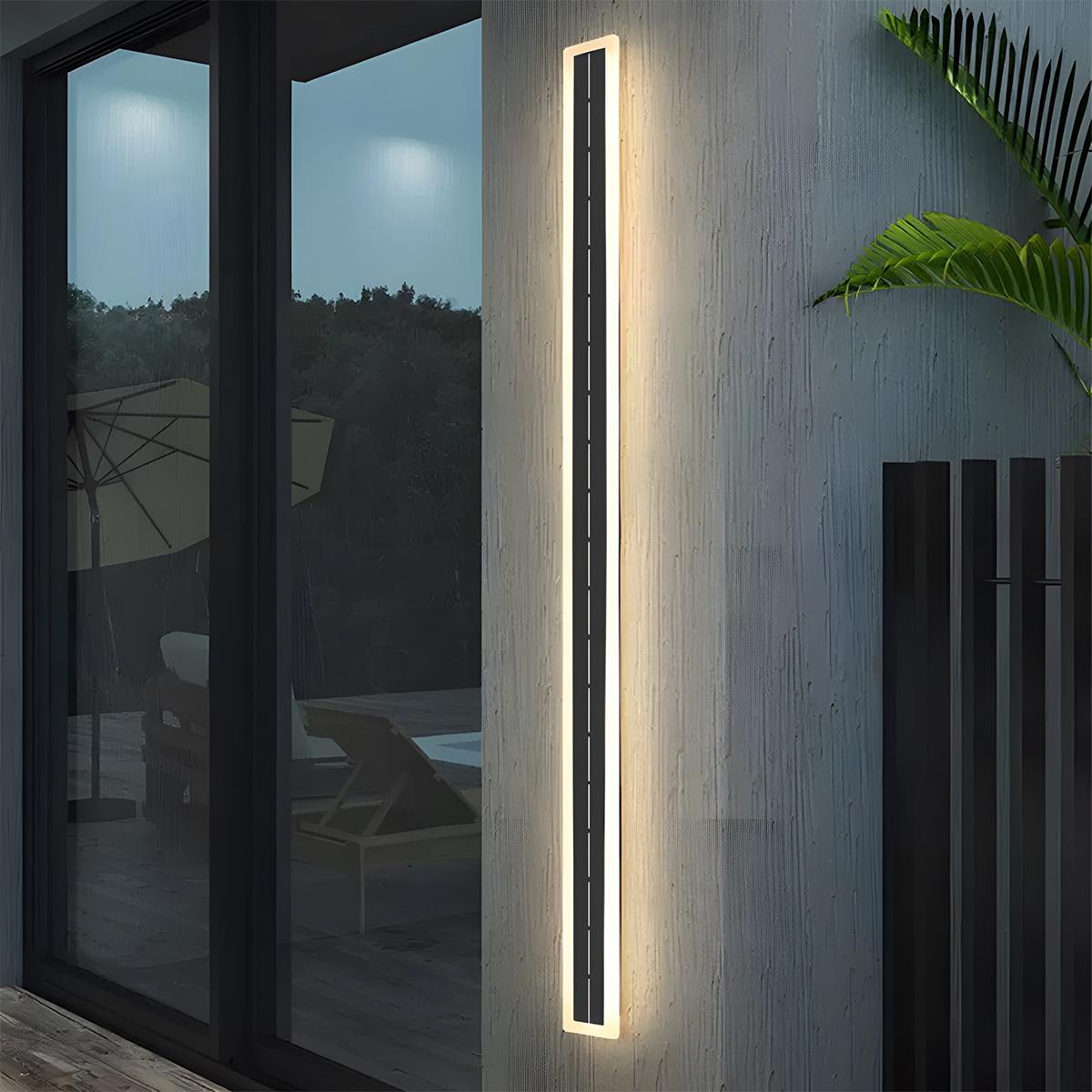 Solar Waterproof Outdoor LED Strip Porch Light Exterior Wall Scone ...