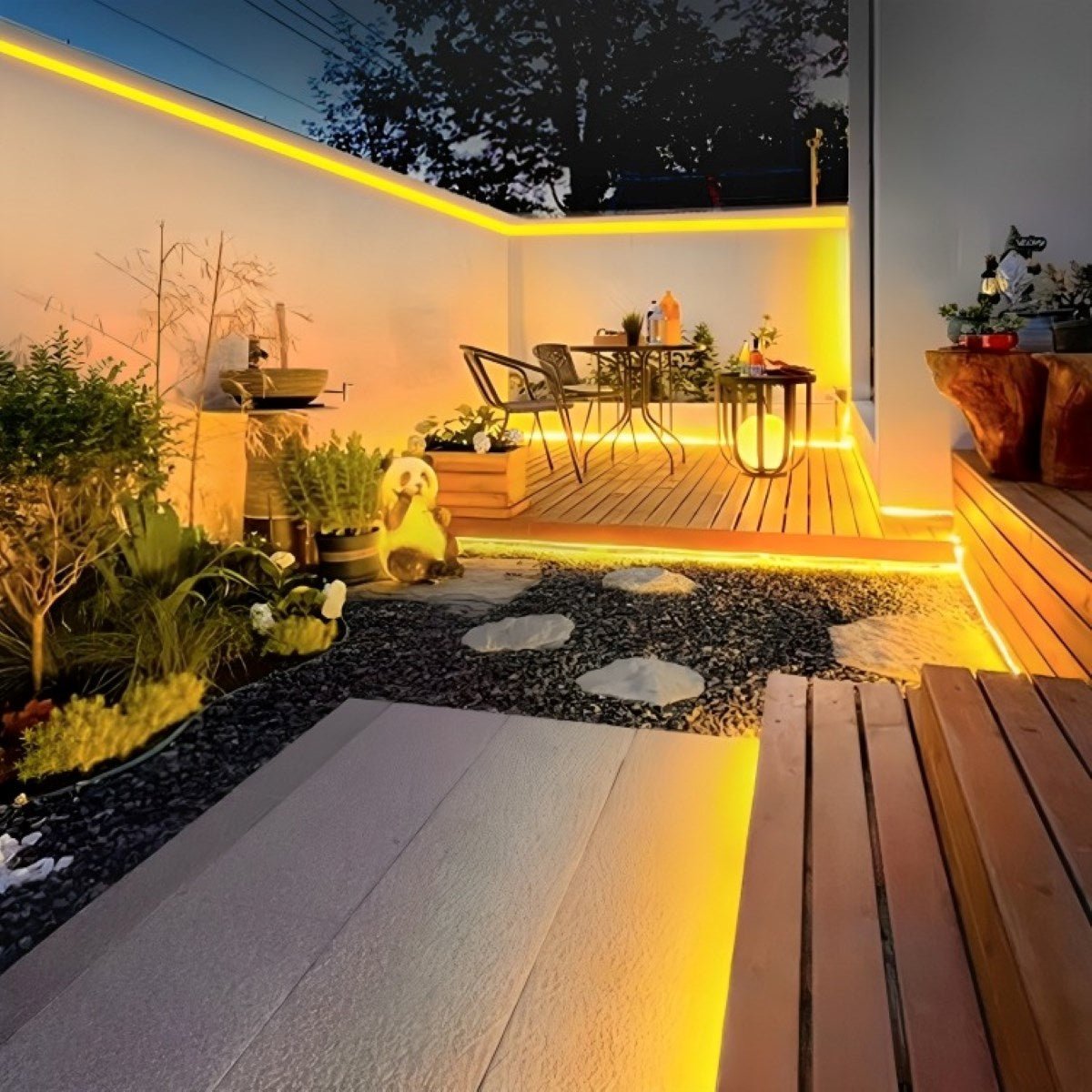 Solar Waterproof Outdoor Recessed LED Linear Light DIY 33ft Super ...