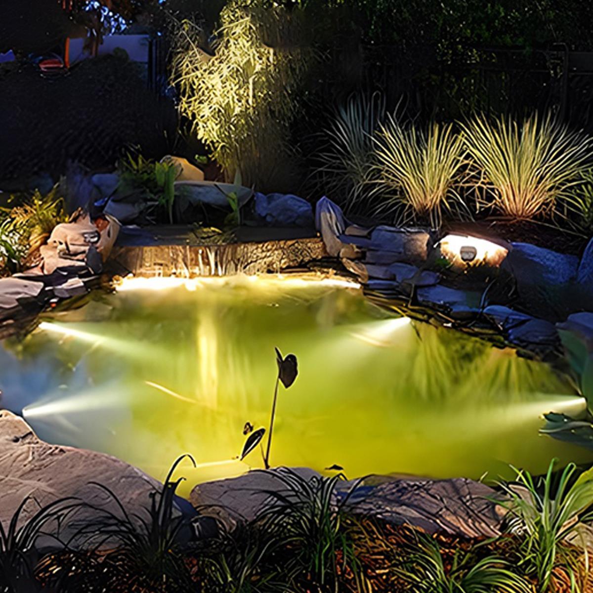 Solar Waterproof Outdoor RGB Submersible Underwater Led Light Landscape ...