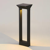 Waterproof Solar Modern Hollow LED Outdoor Post Light Rectangular ...