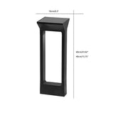 Waterproof Solar Modern Hollow LED Outdoor Post Light Rectangular ...