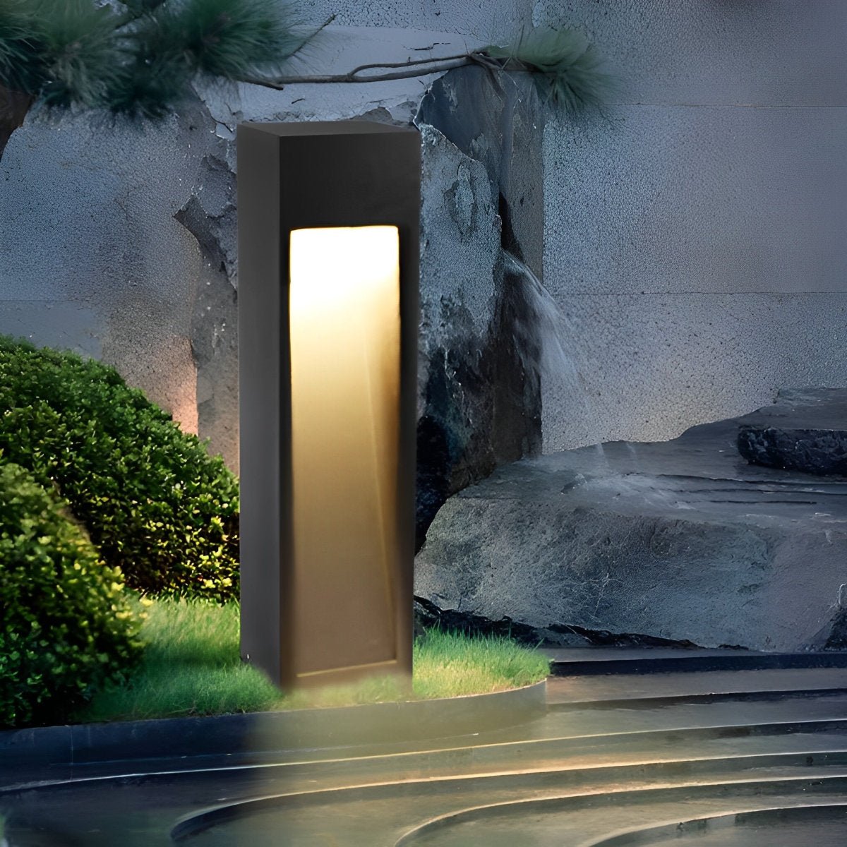 Cubic LED Waterproof Black Modern Post light Pathway Walkway Lights ...