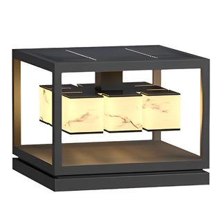 Square Hollow LED Waterproof Outdoor Solar Deck Lights Pillar Light ...