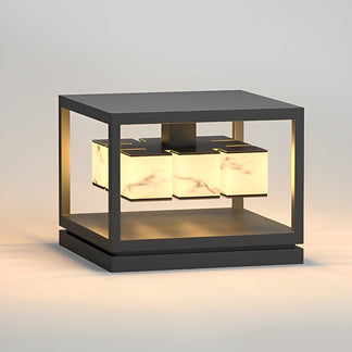 Square Hollow LED Waterproof Outdoor Solar Deck Lights Pillar Light ...