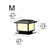 Square Tower Waterproof Solar Post Cap Light LED Column Light Fence ...