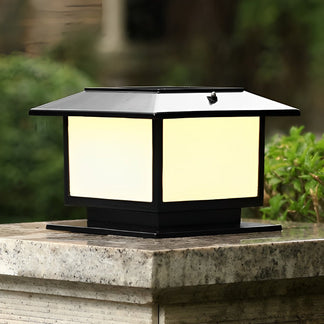 Square Tower Waterproof Solar Post Cap Light LED Column Light Fence ...