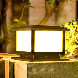 Square Tower Waterproof Solar Post Cap Light LED Column Light Fence ...
