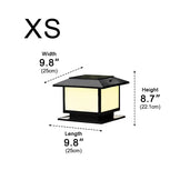 Square Tower Waterproof Solar Post Cap Light LED Column Light Fence ...