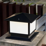 Square Tower Waterproof Solar Post Cap Light LED Column Light Fence ...