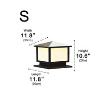 Square Tower Waterproof Solar Post Cap Light LED Column Light Fence ...