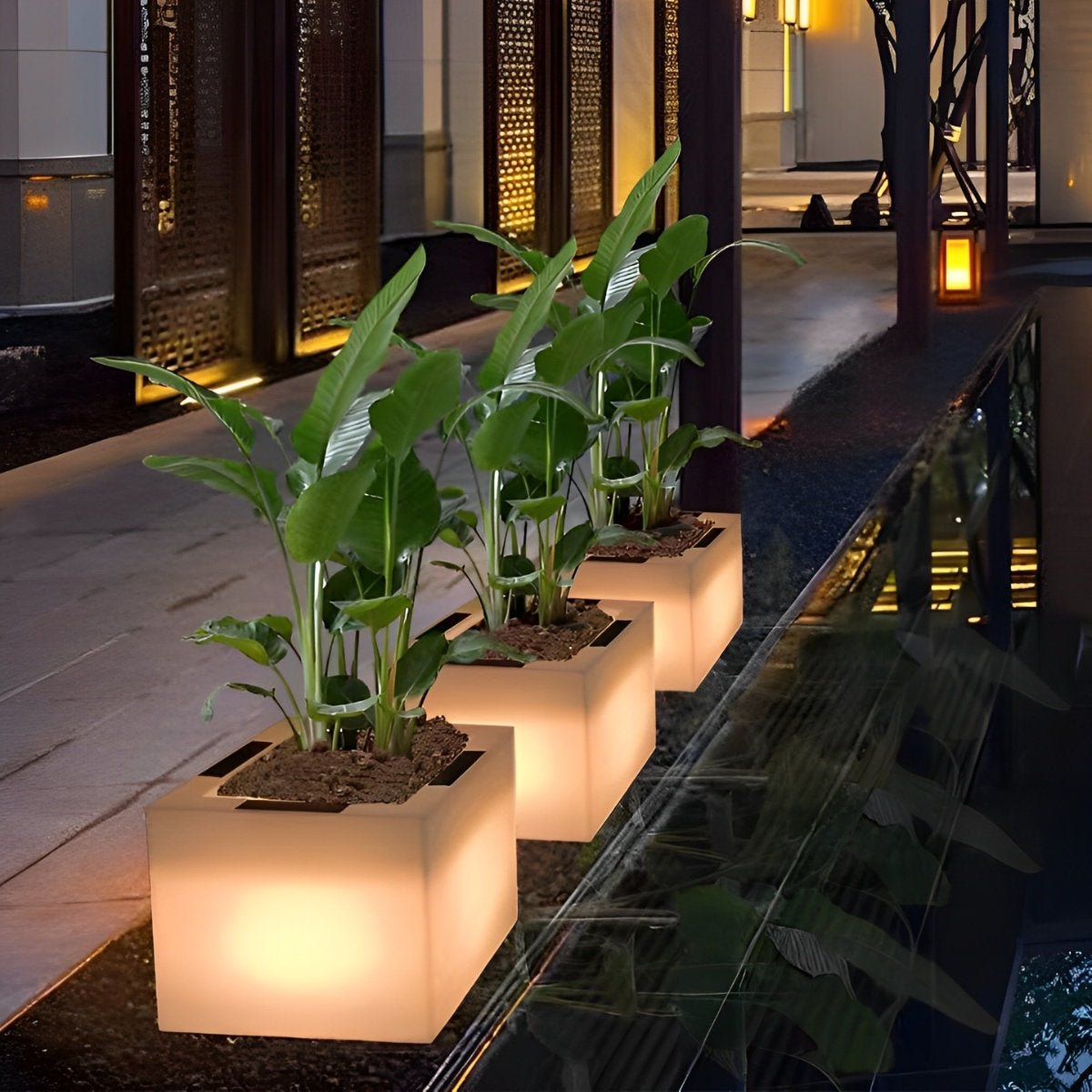 Square Waterproof Multipurpose Garden Lights Intelligent LED Solar ...