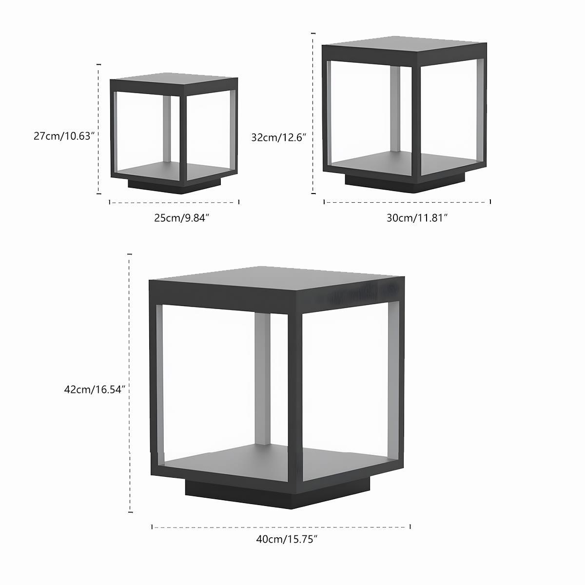 Modern Square Hollow Frame LED Post Cap & Pillar Lights – Waterproof ...