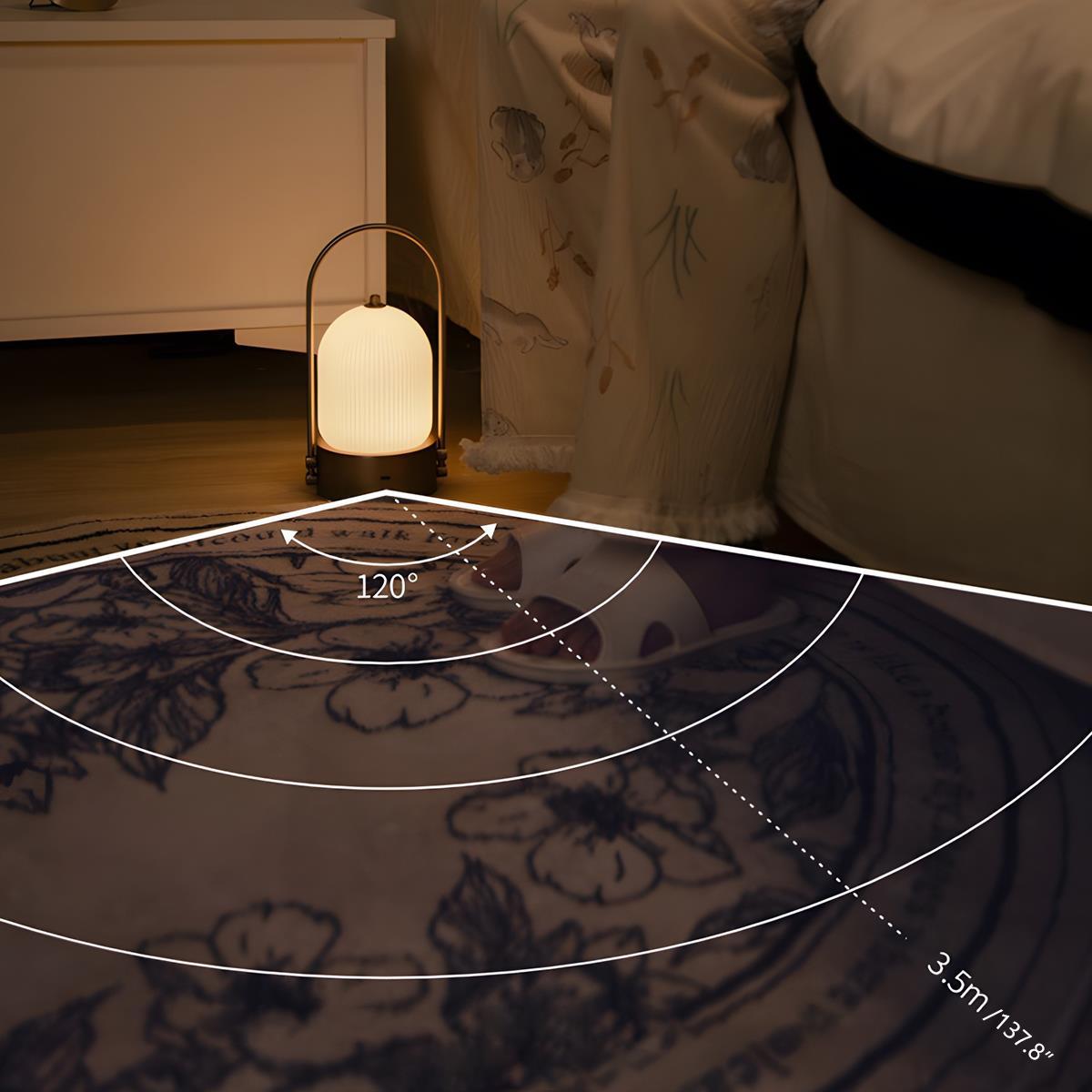 Touch Sensitive LED Dimmable Rechargeable Table Lamp Bell Shape Night ...