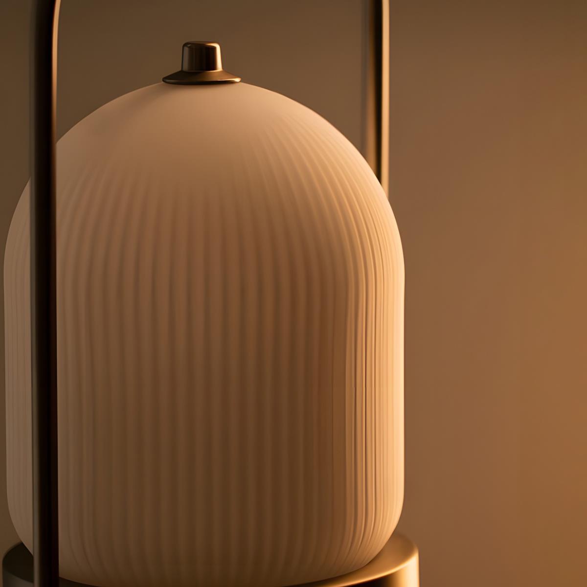 Touch Sensitive LED Dimmable Rechargeable Table Lamp Bell Shape Night ...