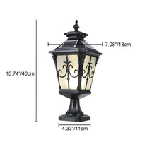 Victorian Medieval Fence Post Lights Pattern LED Garden Lamp Column ...