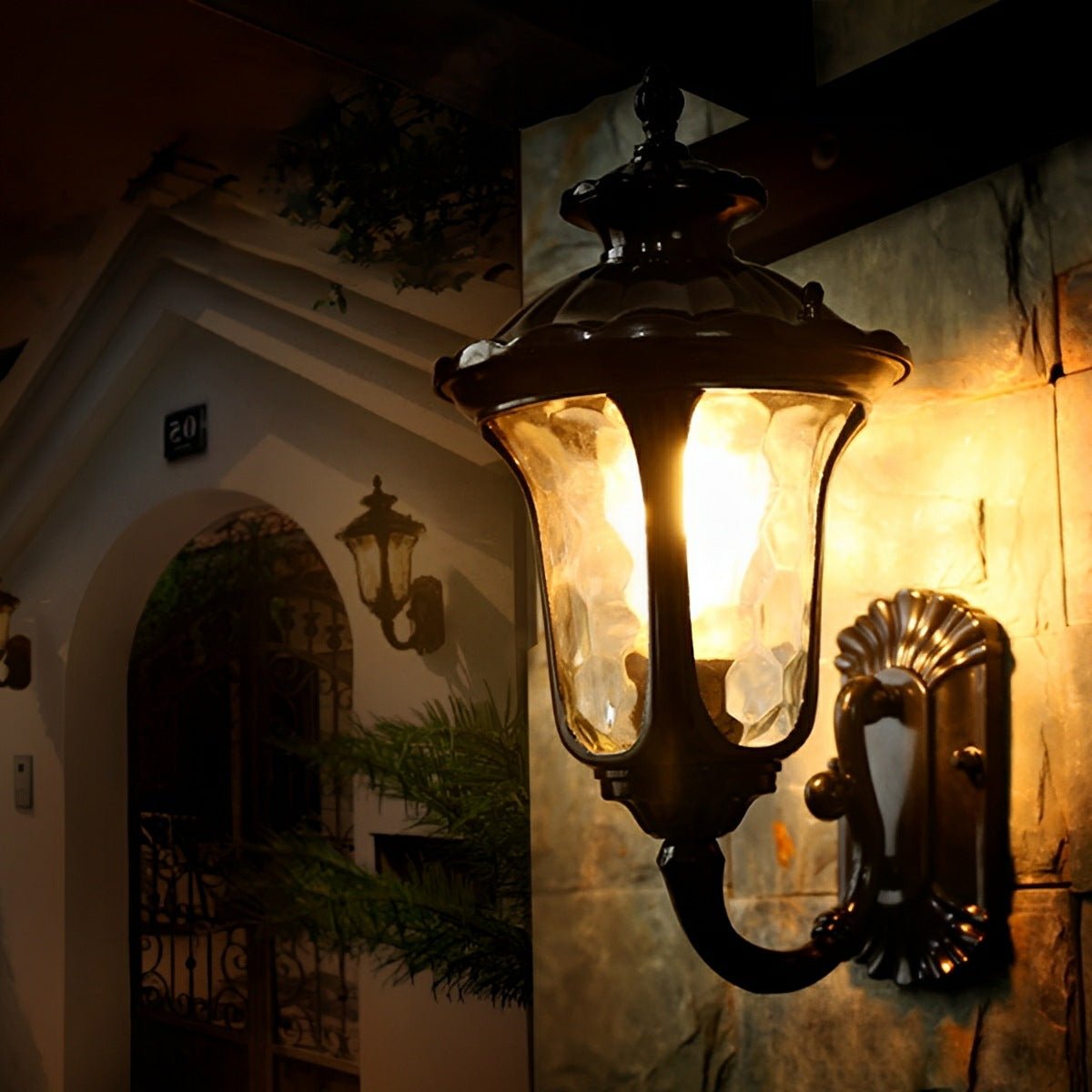 Vintage Dome Waterproof Outdoor LED Porch Light Exterior Wall Sconce ...