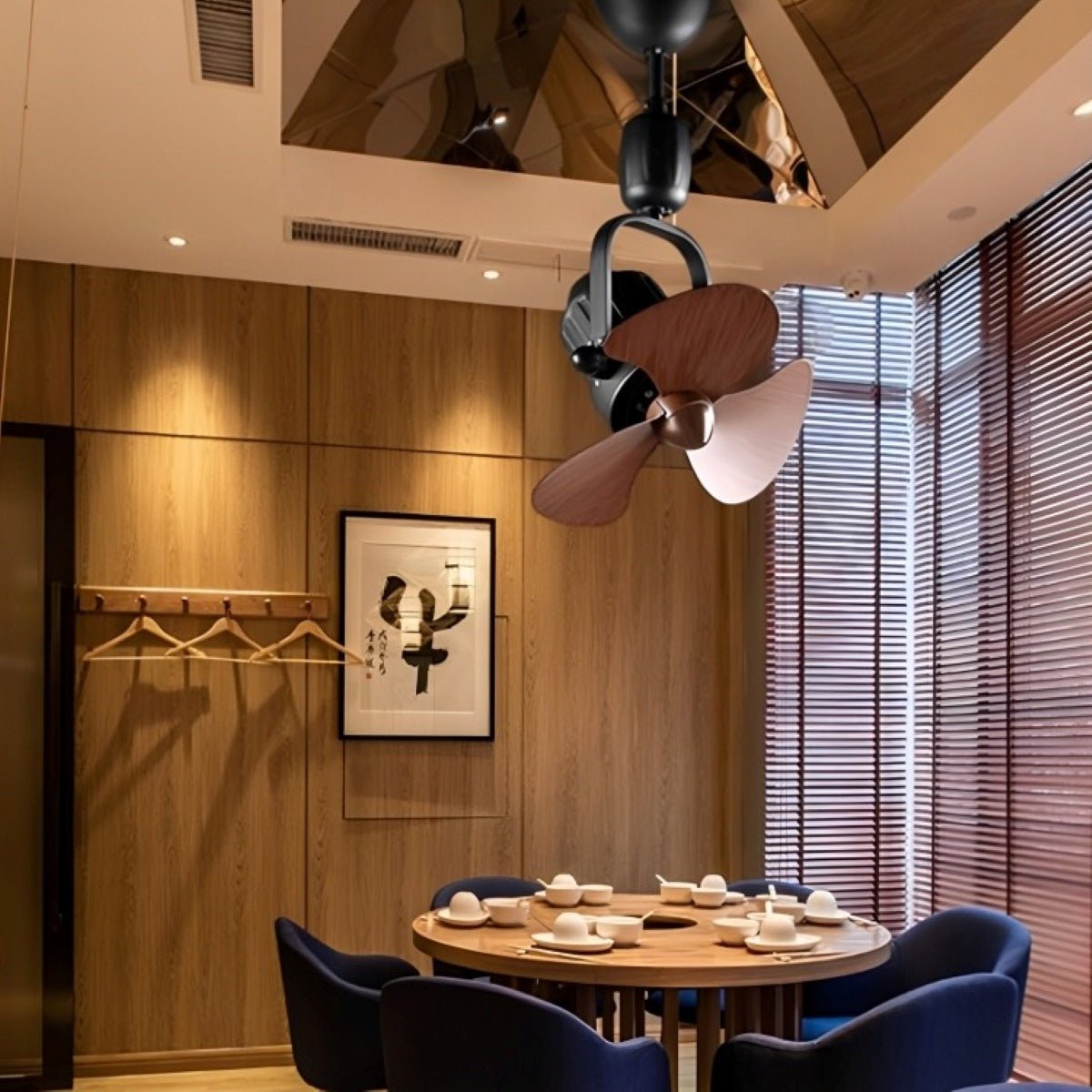 Vintage Swing Rotation Wall Fan – 6-Speed Adjustable Industrial Metal ...