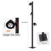 Waterproof Creative Modern Outdoor Street Pole Lights Flash Black 2 Way ...