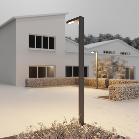 Waterproof LED Black Modern Minimalist High Column Outdoor Post Lights ...