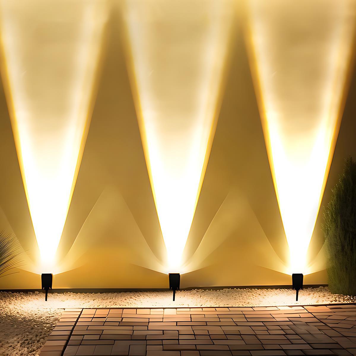 Waterproof Solar LED Multi-zoom Spot Light Landscape Lighting Grass ...