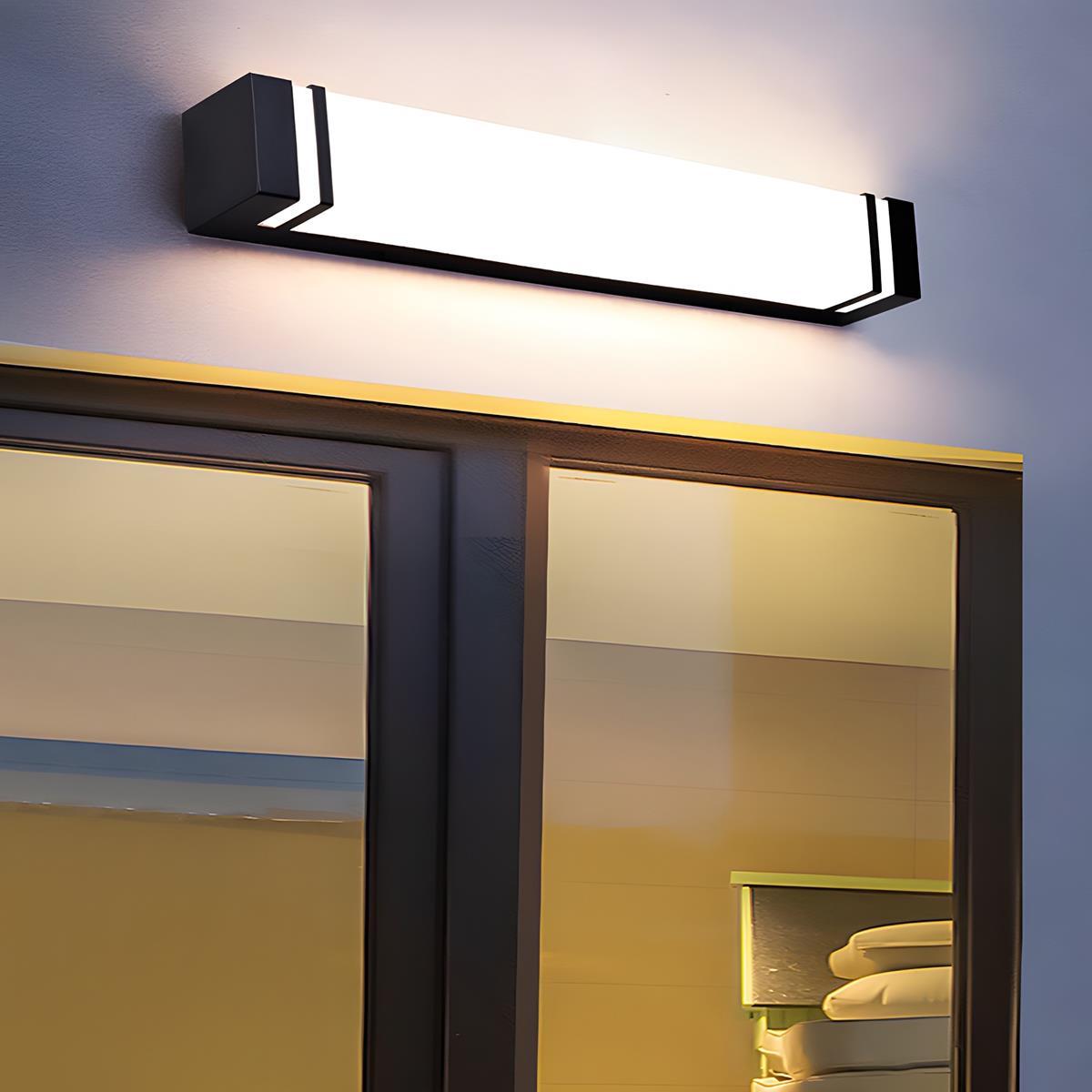 Waterproof Minimalist Rectangle LED Outdoor Wall Sconces Lighting Porch ...