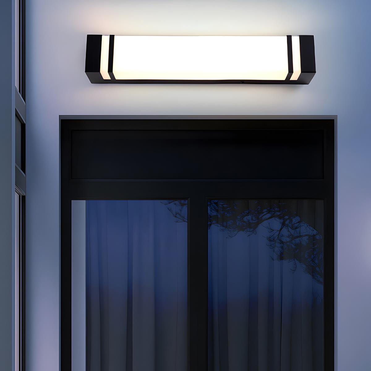 Waterproof Minimalist Rectangle LED Outdoor Wall Sconces Lighting Porch ...