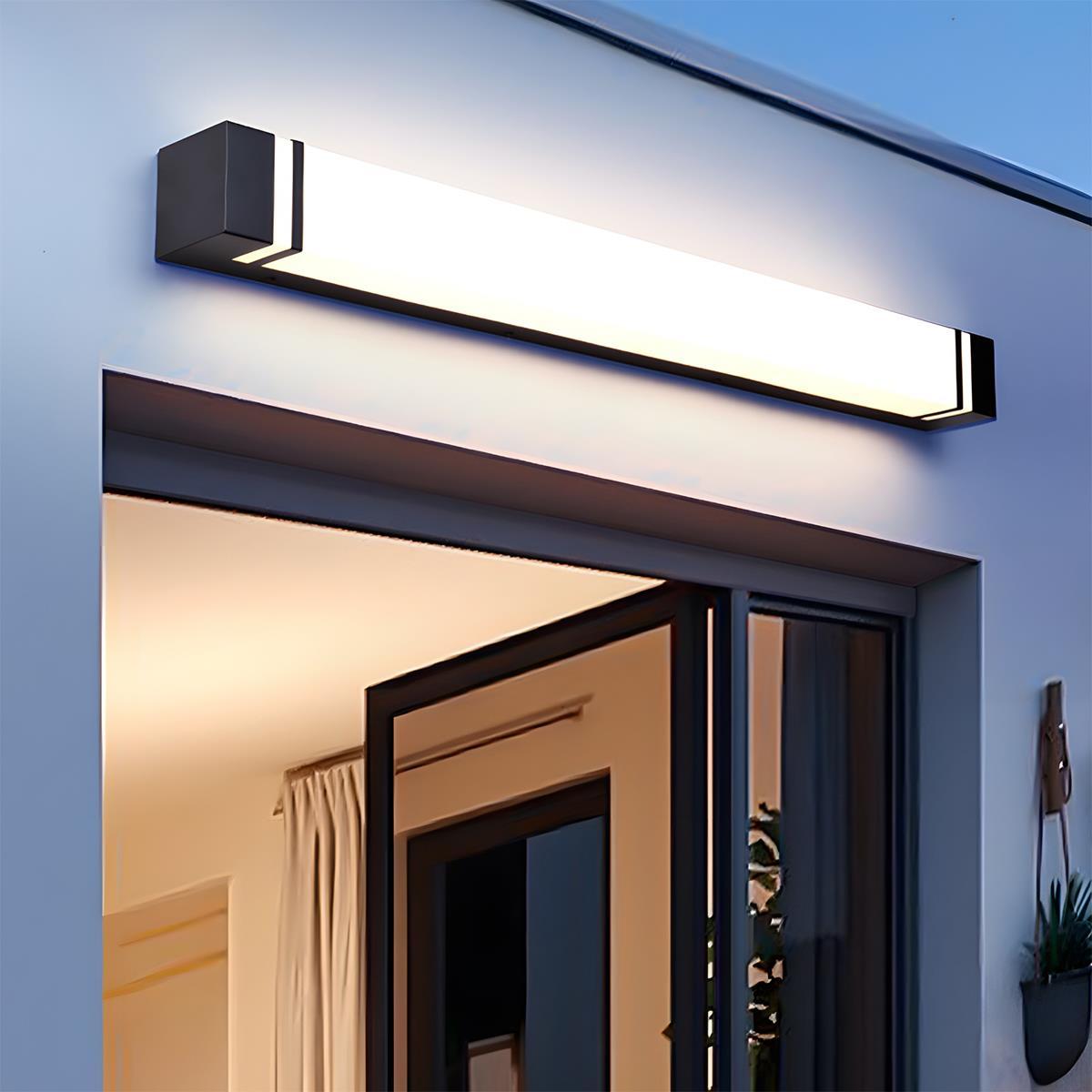 Waterproof Minimalist Rectangle LED Outdoor Wall Sconces Lighting Porch ...