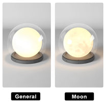 Waterproof Modern Moon Bubble Post Light Pillar Lamp Double Layer Moon ...