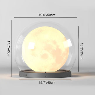 Waterproof Modern Moon Bubble Post Light Pillar Lamp Double Layer Moon ...