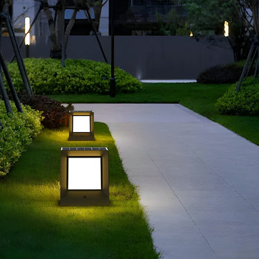 Waterproof Black Cube LED Outdoor Post Cap Lights, Pillar Lights ...