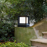 Waterproof Black Cube LED Outdoor Post Cap Lights, Pillar Lights ...