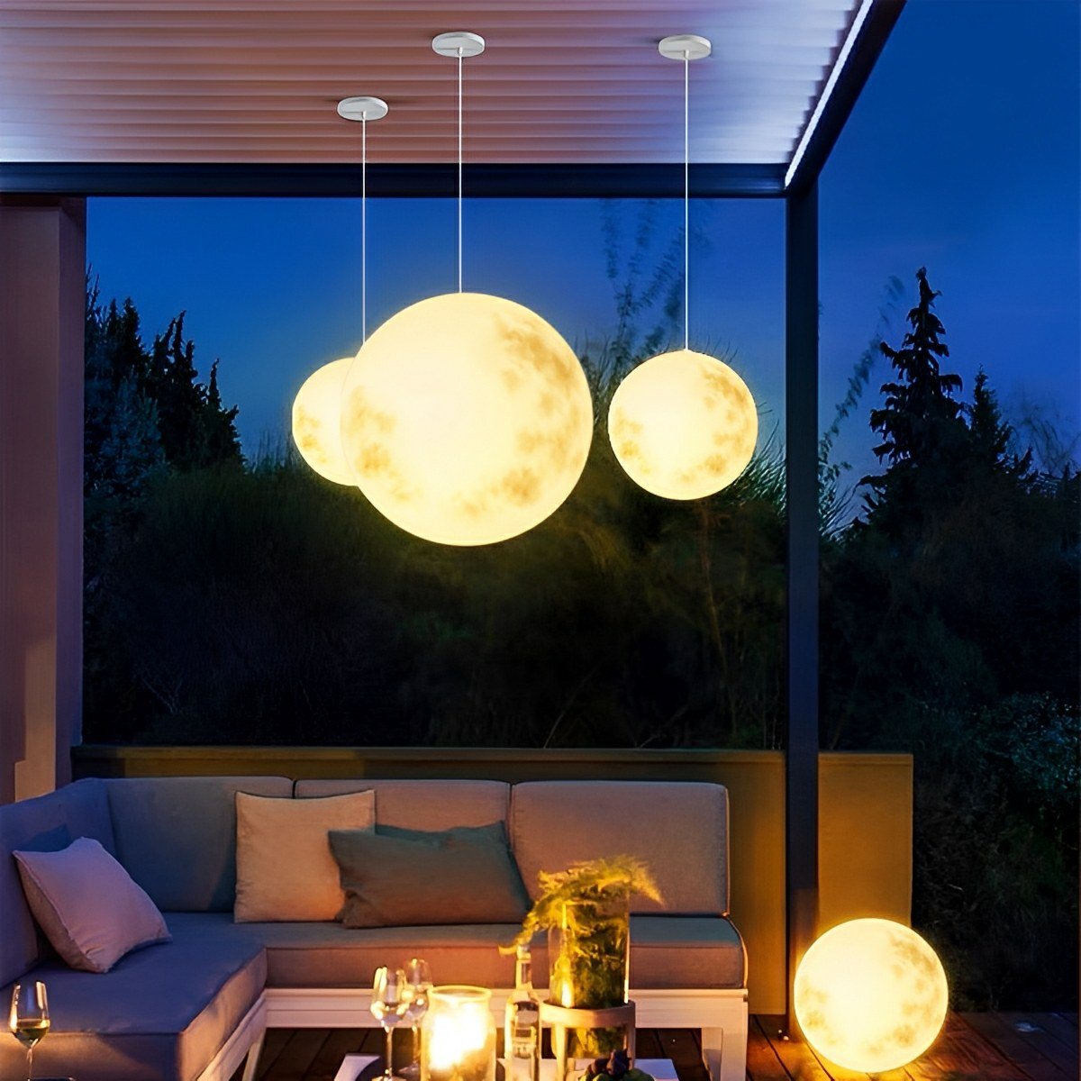 Waterproof Moon Garden Landscape Ceiling Lights for Outdoors – Flyachilles