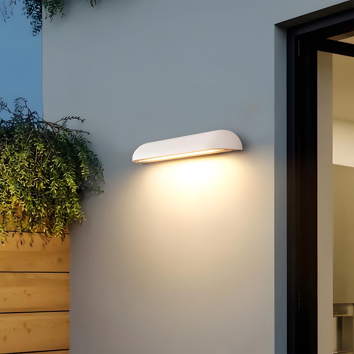 Minimalist Waterproof Outdoor Cement Curved Dom LED Porch Light ...