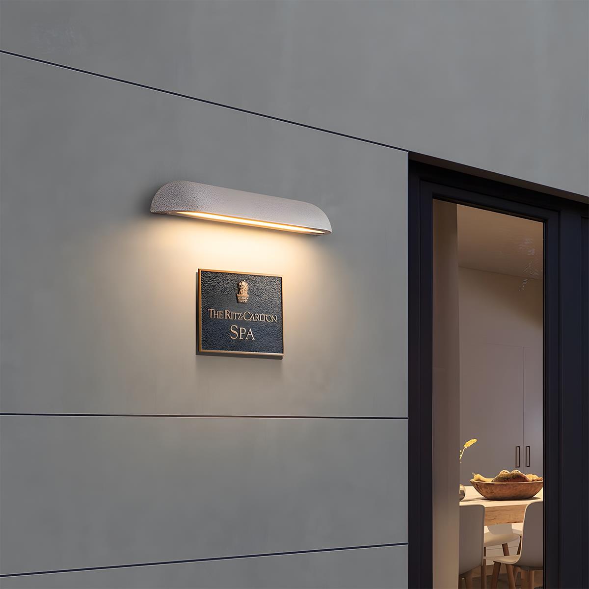 Minimalist Waterproof Outdoor Cement Curved Dom LED Porch Light ...