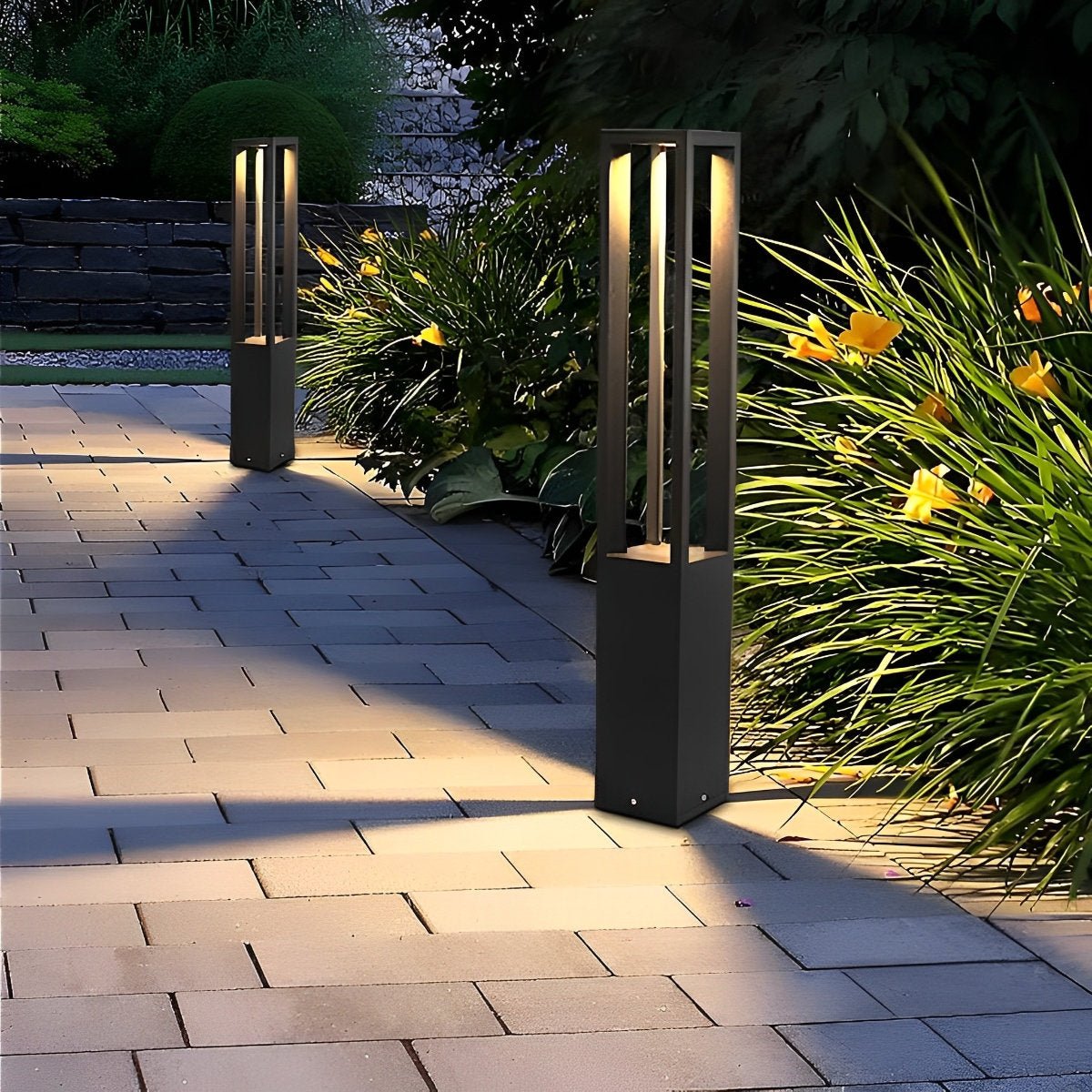 Waterproof LED Outdoor Bollard Lights – Aluminum Lawn Garden Pathway ...