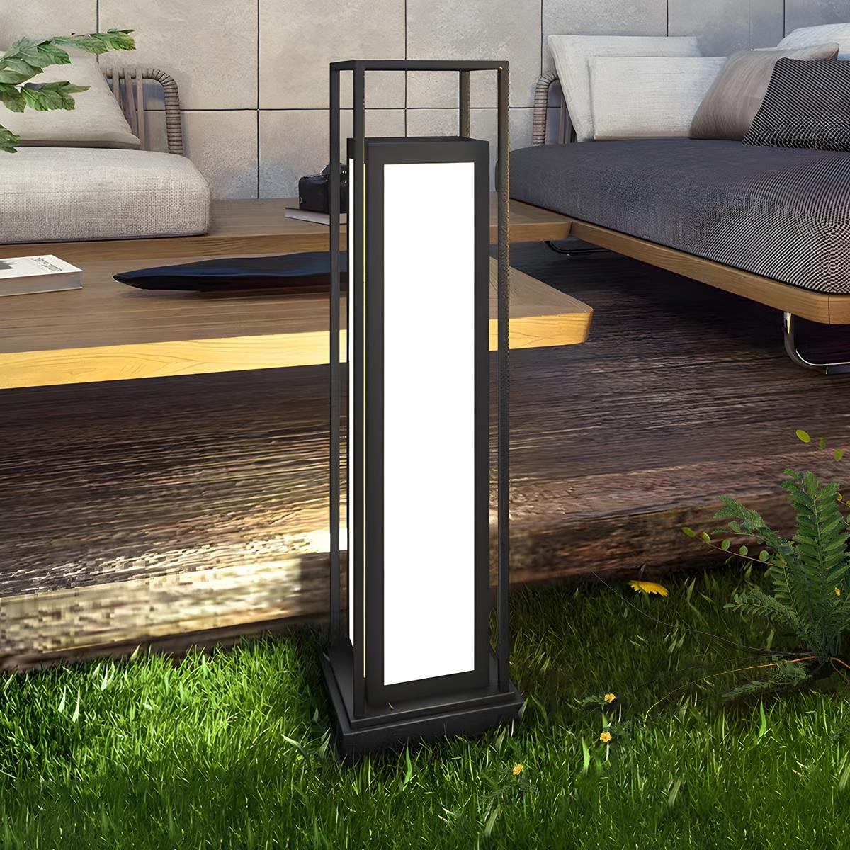 Rectangular Waterproof Outdoor Column Post Light LED Garden Light ...