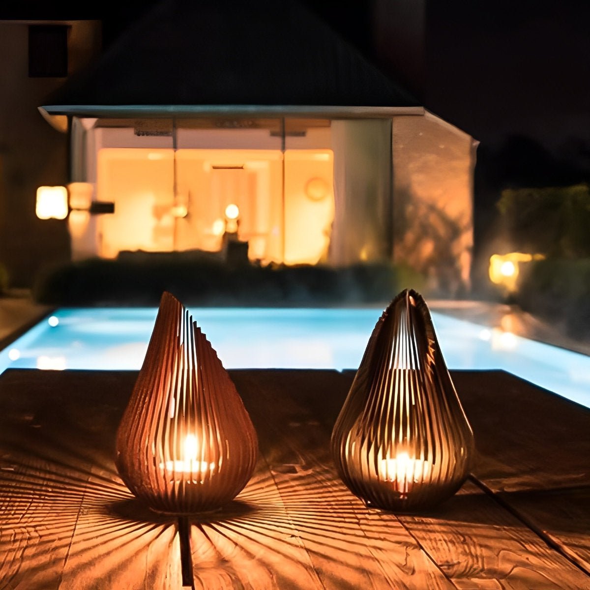Waterproof Post-Modern Minimalist Unique Outdoor Steel Tulip Tea-Light ...