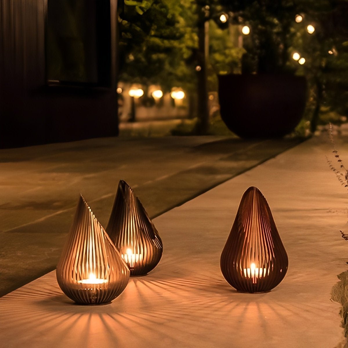 Waterproof Post-Modern Minimalist Unique Outdoor Steel Tulip Tea-Light ...