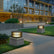 Waterproof Round Cylinder Solar LED Outdoor Post Cap Lights Grid Pillar ...